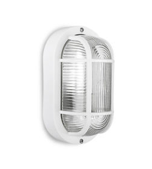 Black Oval Bulkhead Wall Security Light
